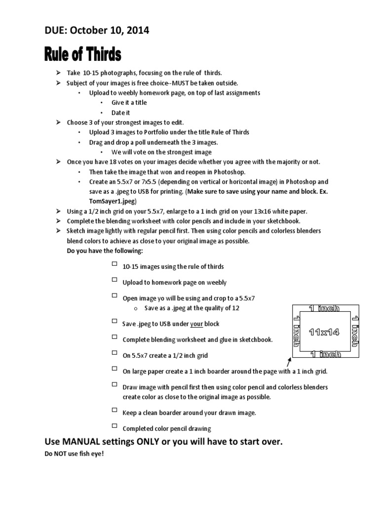 Photography & Art Assignment Guide | PDF