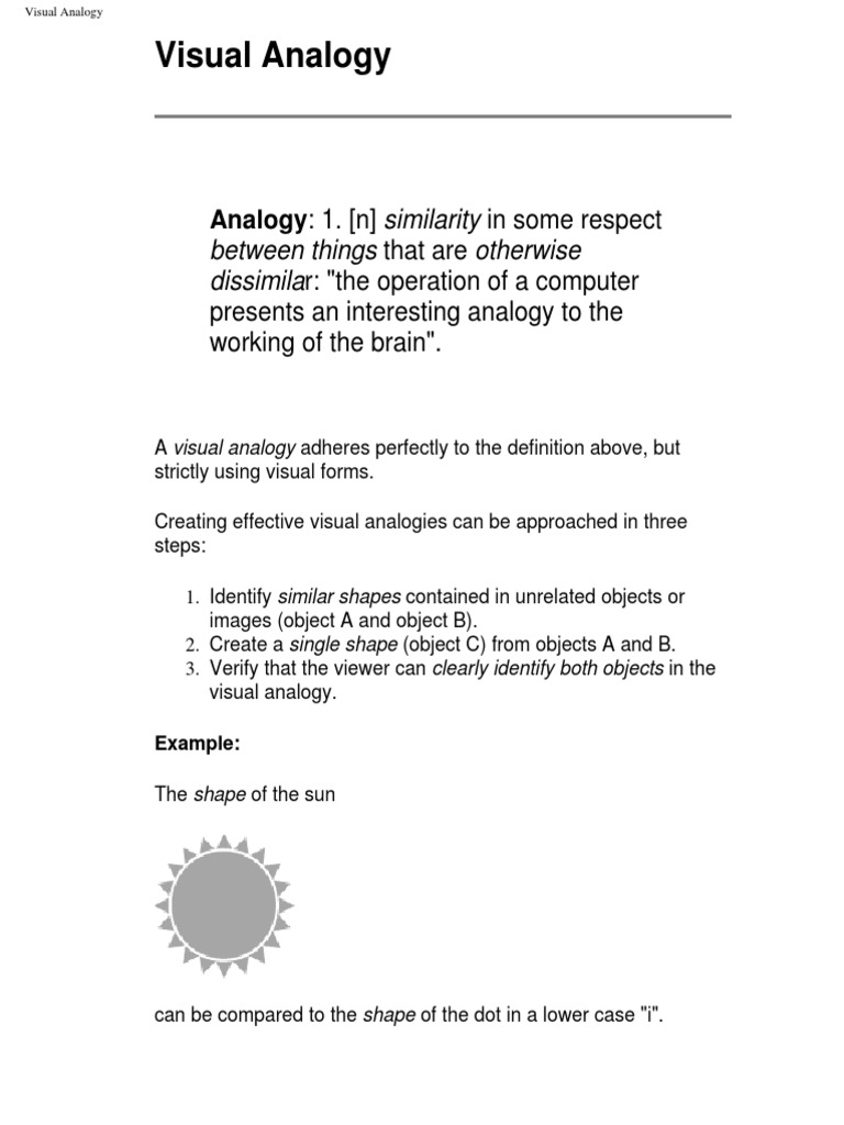 Visual Analogy | PDF | Analogy | Shape