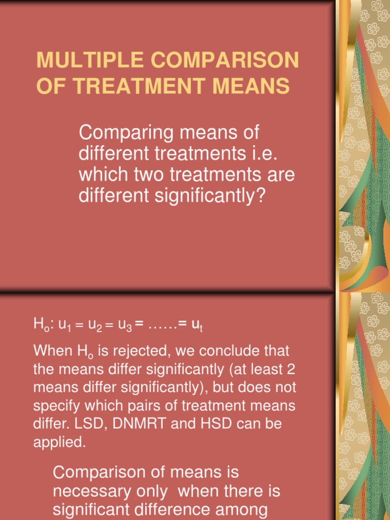 Lecture 18 LSD and HSD | PDF | Analysis Of Variance | Student's T Test