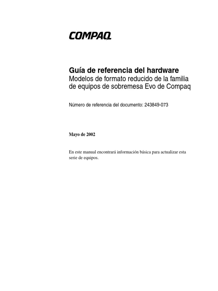 Compaq Evo d510 PDF | PDF | Arquitectura de Computadores | Ingeniería ...