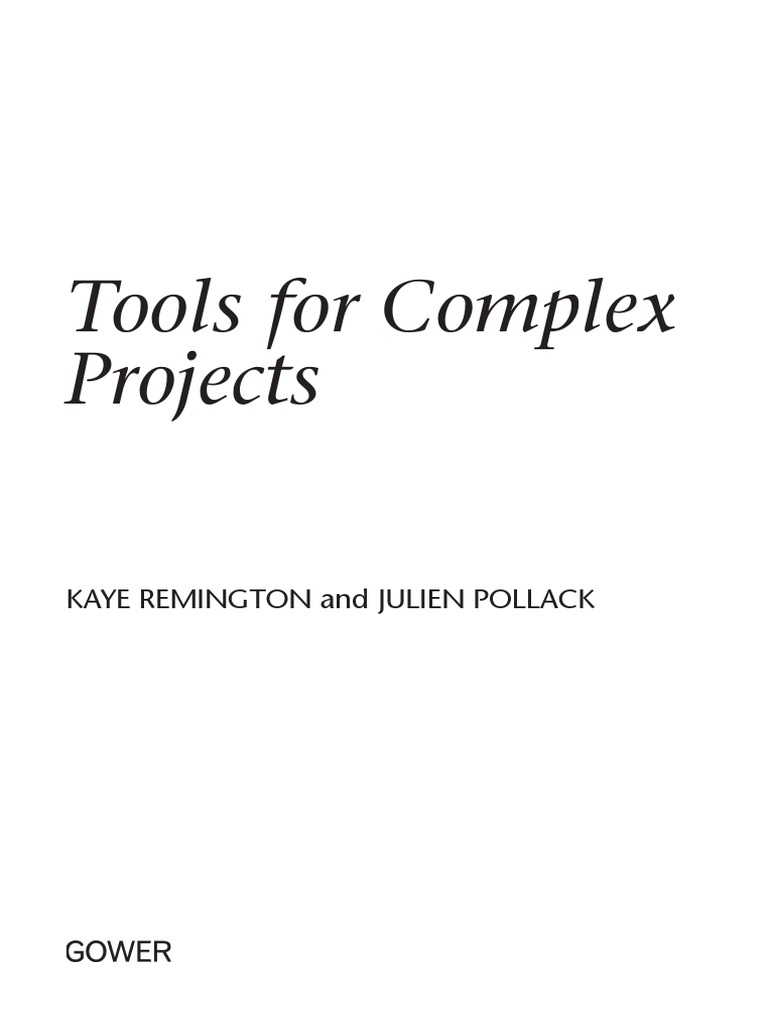 2.tools For Complex Projects PDF | PDF | System | Complexity