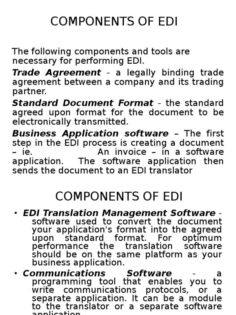 Key Components of EDI Systems | PDF