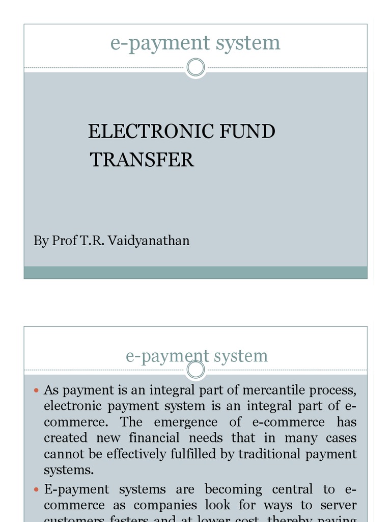 Electronic Fund Transfer | PDF | Cheque | Debit Card