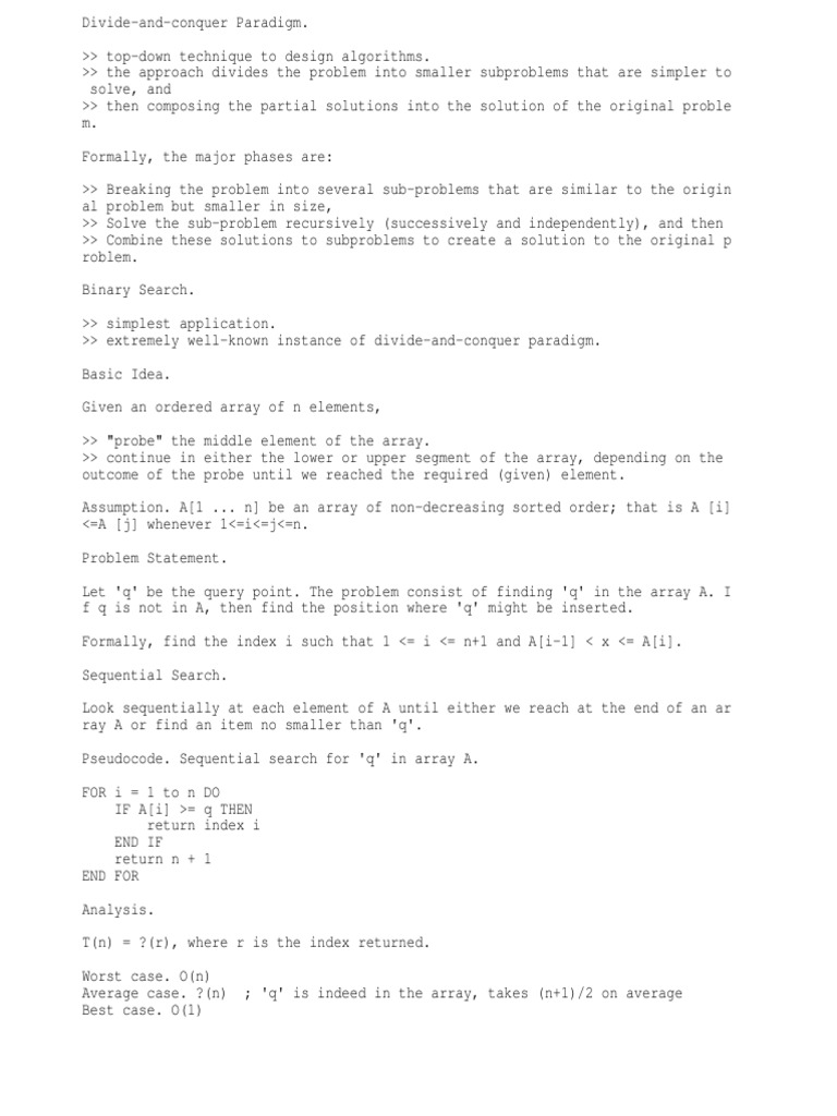 Binary Search Algorithm Pdf Array Data Structure Algorithms 3056
