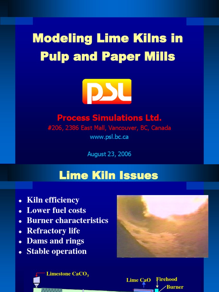 Comprehensive Modeling of Lime Kilns Used in Pulp and Paper Mills ...