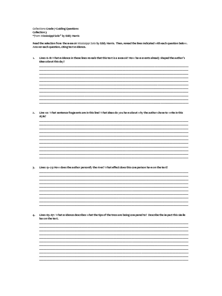 Analyzing "Mississippi Solo" by Eddy Harris | PDF