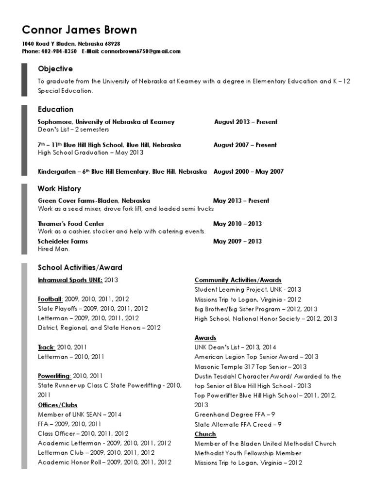 Connor Resume 2014 | PDF