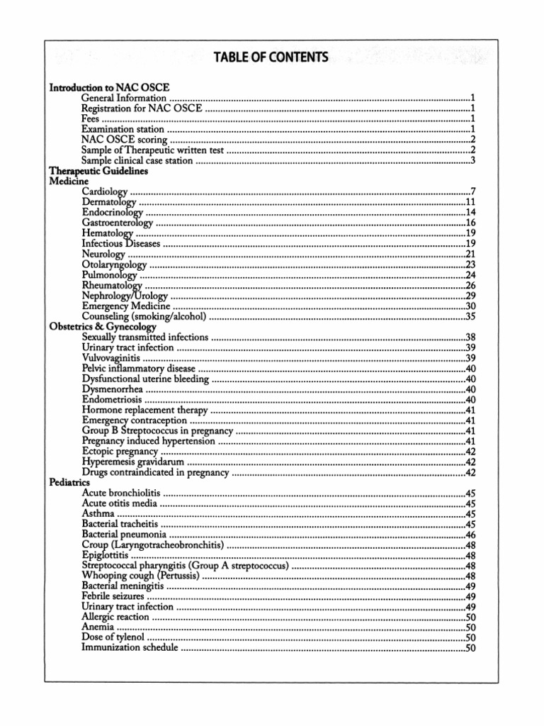Nac Osce Comprehensive Review | PDF | Acne Vulgaris | Rtt