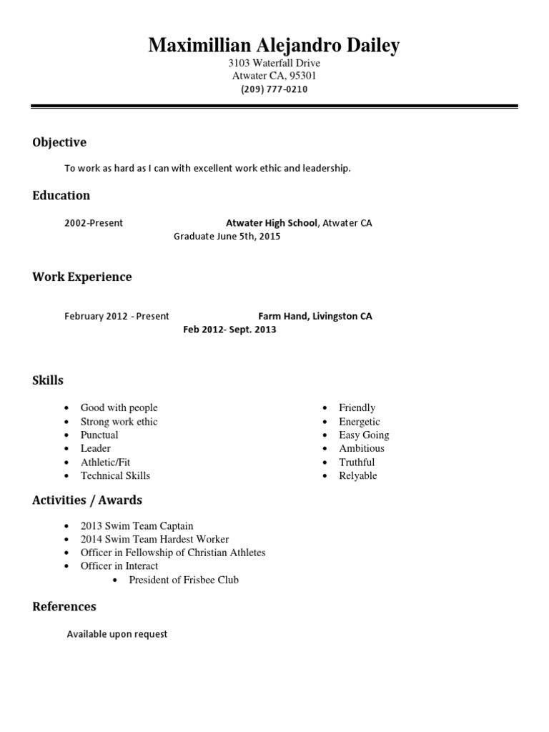 Film Class Resume Template | PDF | Career & Growth