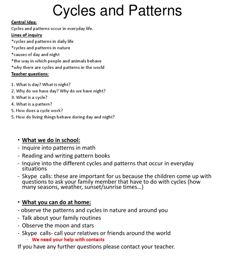 Understanding Cycles and Patterns | PDF
