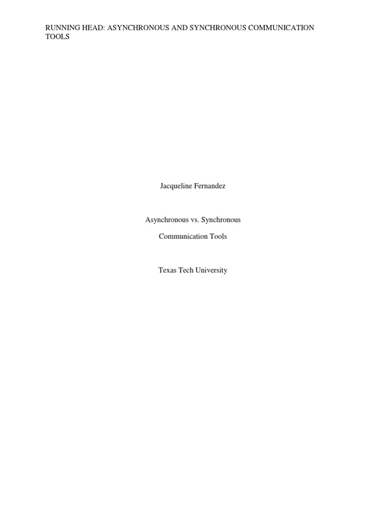 Asynchronous and Synchronous Communication Tools | PDF | Career & Growth