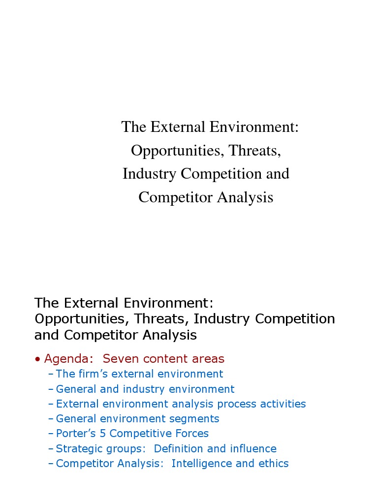 External Analysis | PDF | Competition | Strategic Management