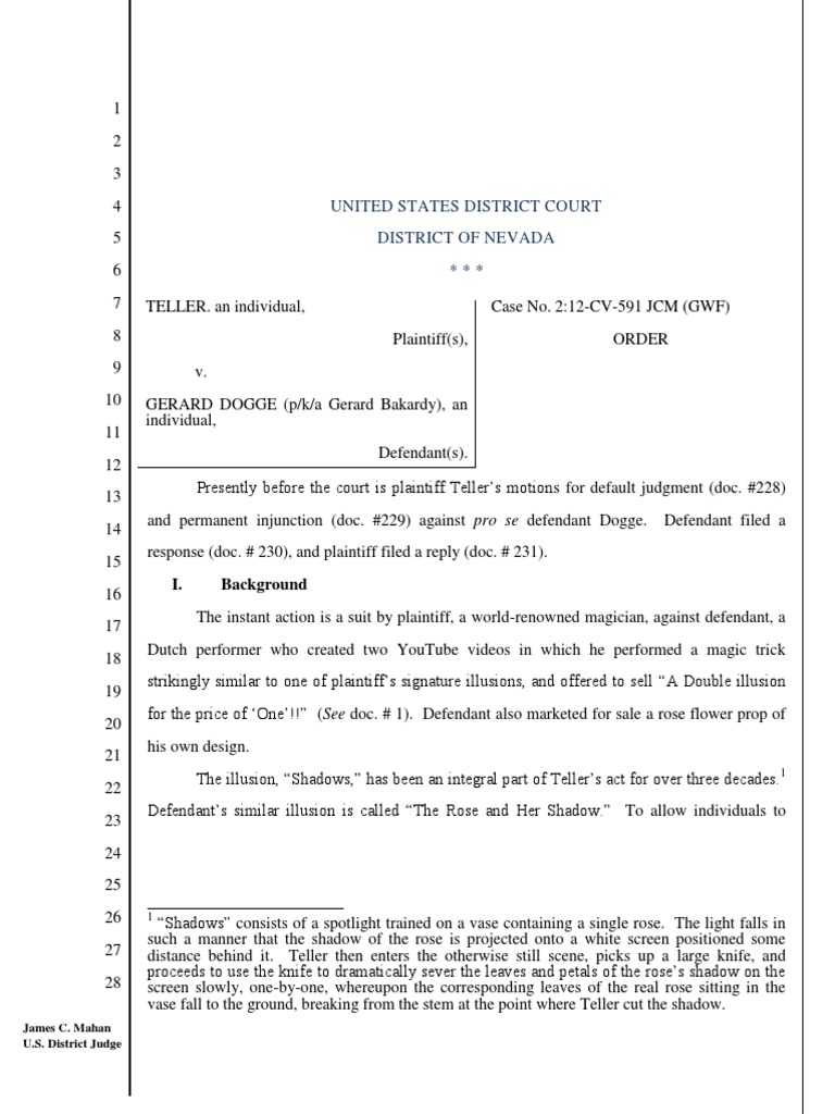 United States District Court District of Nevada : I. Background | PDF ...