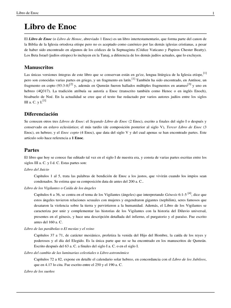 Descubre el Libro de Enoc Completo | PDF | Libro de Enoc | Literatura ...