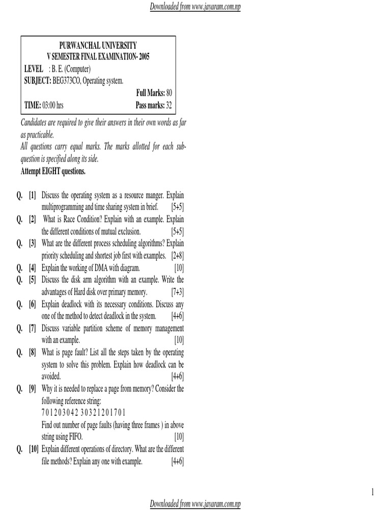 Operating System Pdf Scheduling Computing Operating System Technology