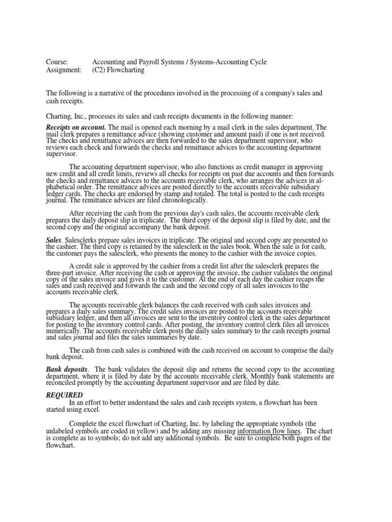 (C2) Flowchart Instructions | PDF | Cheque | Receipt