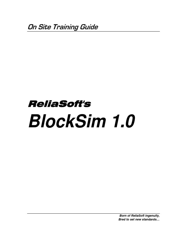 Blocksim Training Guide PDF | PDF | Reliability Engineering | Icon (Computing)