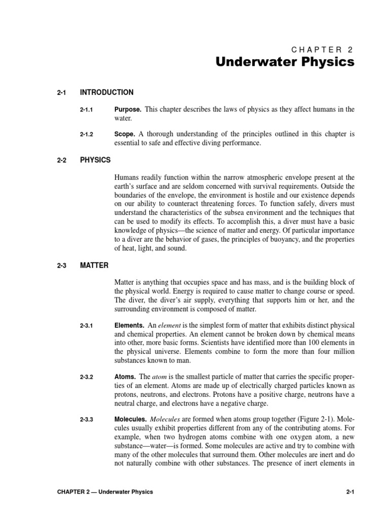 Underwater Physics for Divers | PDF | Buoyancy | Scuba Diving