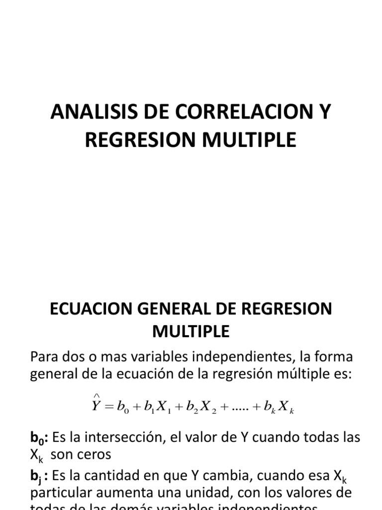Analisis Regresion Multiple | PDF | Regresión lineal | Análisis de ...