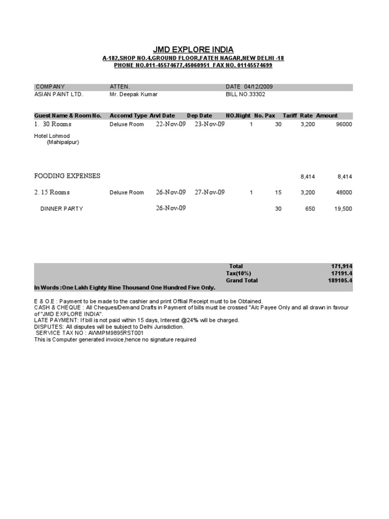 Asian Paints Invoice Format | PDF | Invoice | Payments