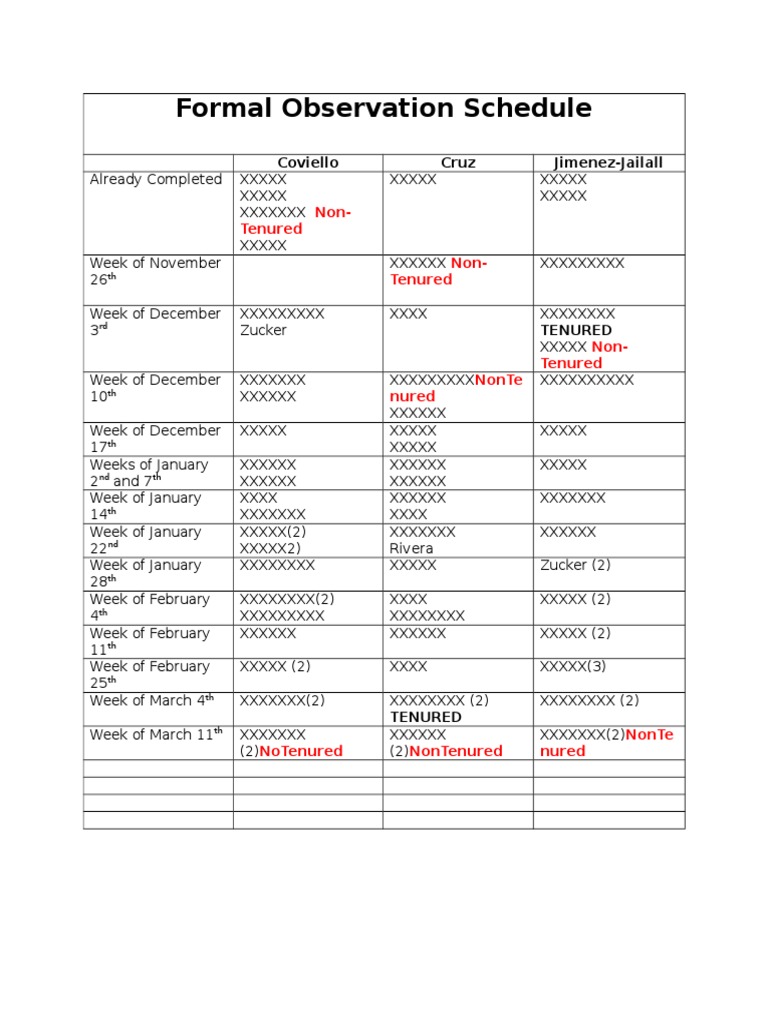 DR Alison Coviello Ed.D and Principal of PS 154 Observation Schedule ...