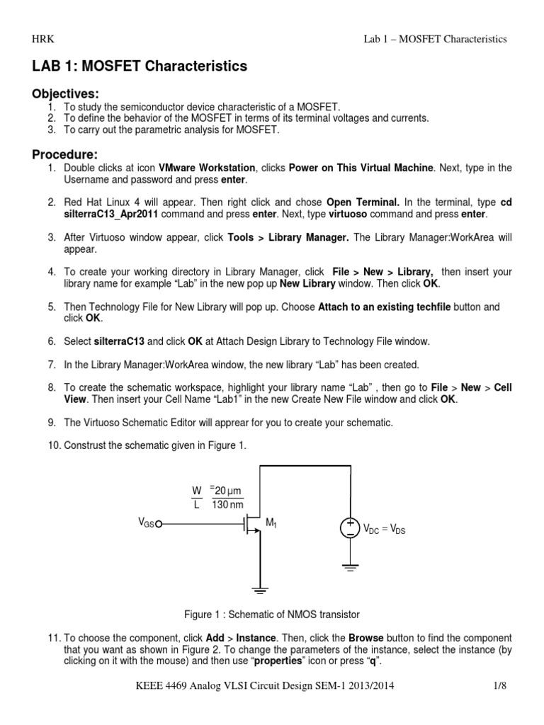 MOSFET Characteristics Lab Guide | PDF | Computers