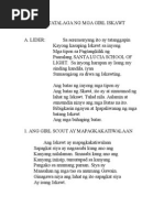 Program For Investiture Tagalog Version Script and Spiel 1 | PDF