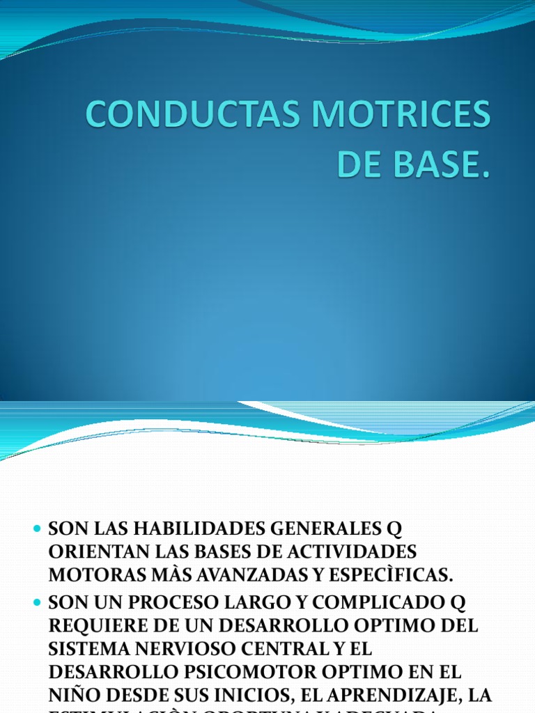 Conductas Motrices de Base Presentacion. | PDF | Cerebro | Ritmo