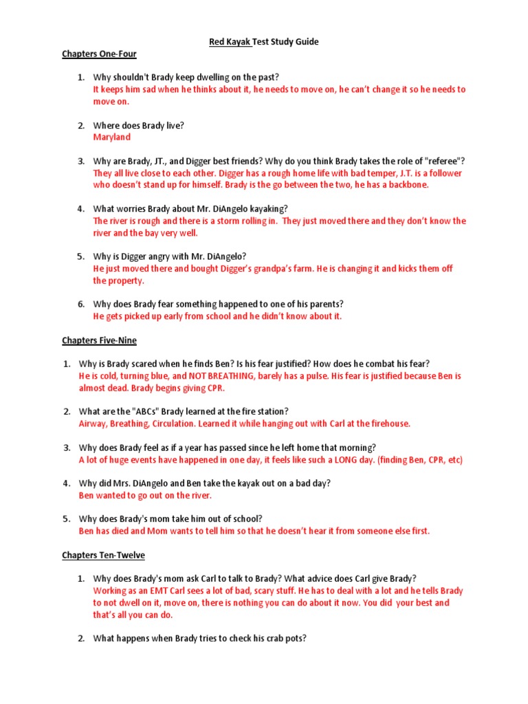Red Kayak Test Study | PDF