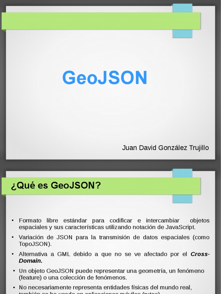 geoJSON PDF | PDF | Estructura de datos de matriz | Tecnología digital
