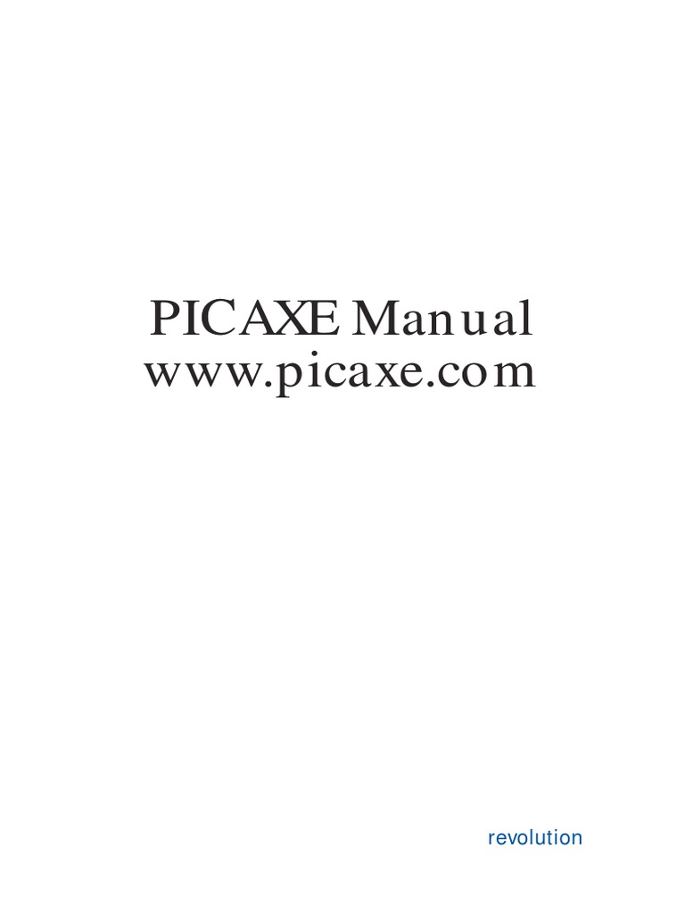 PICAXE Manual: Revolution | PDF | Usb | Microcontroller