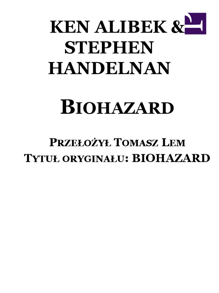 Alibek Ken Biohazard PDF | PDF