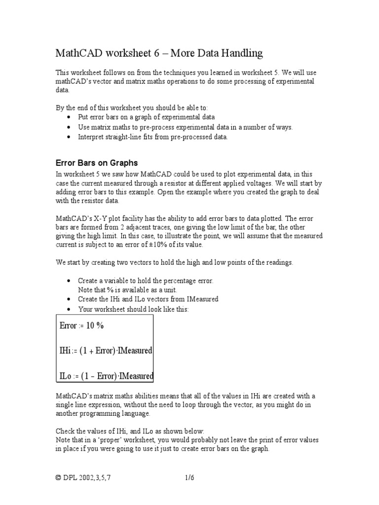 Mathcad Worksheet 6 | Download Free PDF | Logarithm | Physics