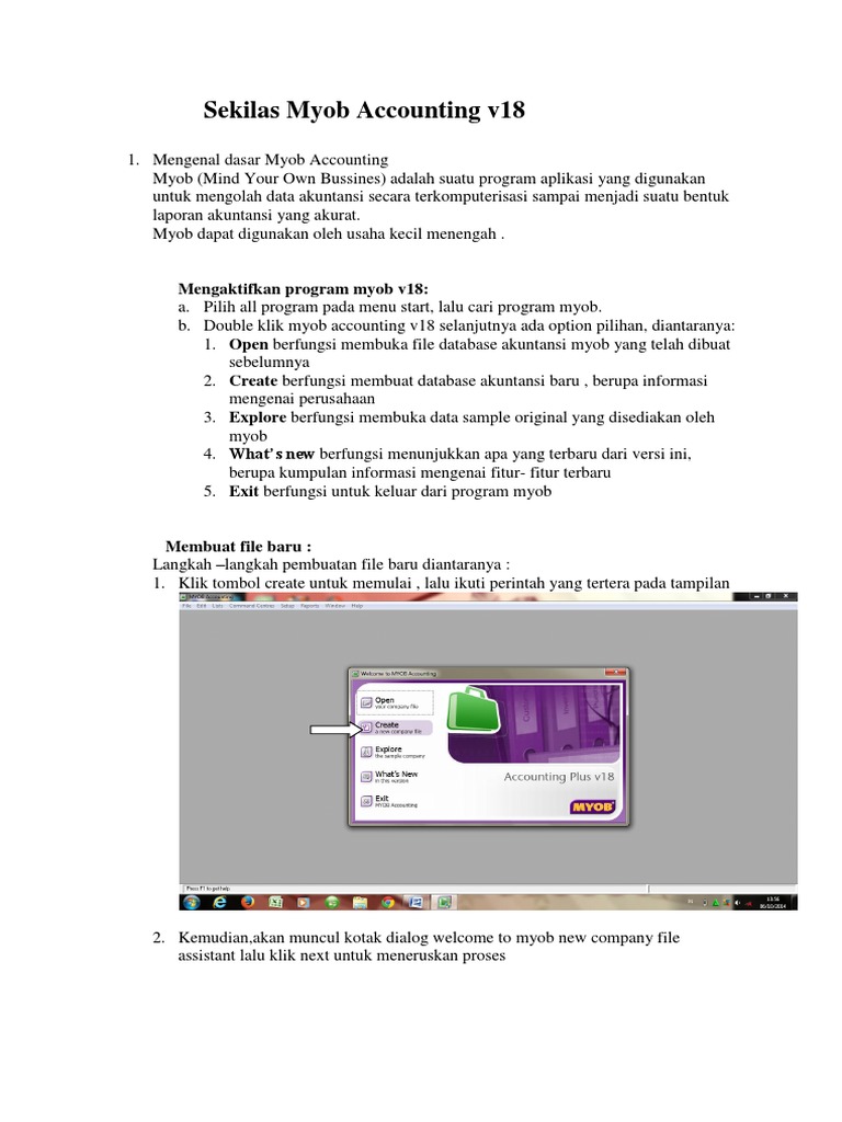 Sekilas Myob Accounting v18 1 | PDF