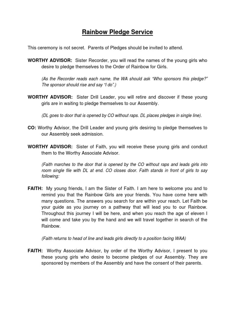 ceremony---pledge.pdf | Love | Religious Belief And Doctrine