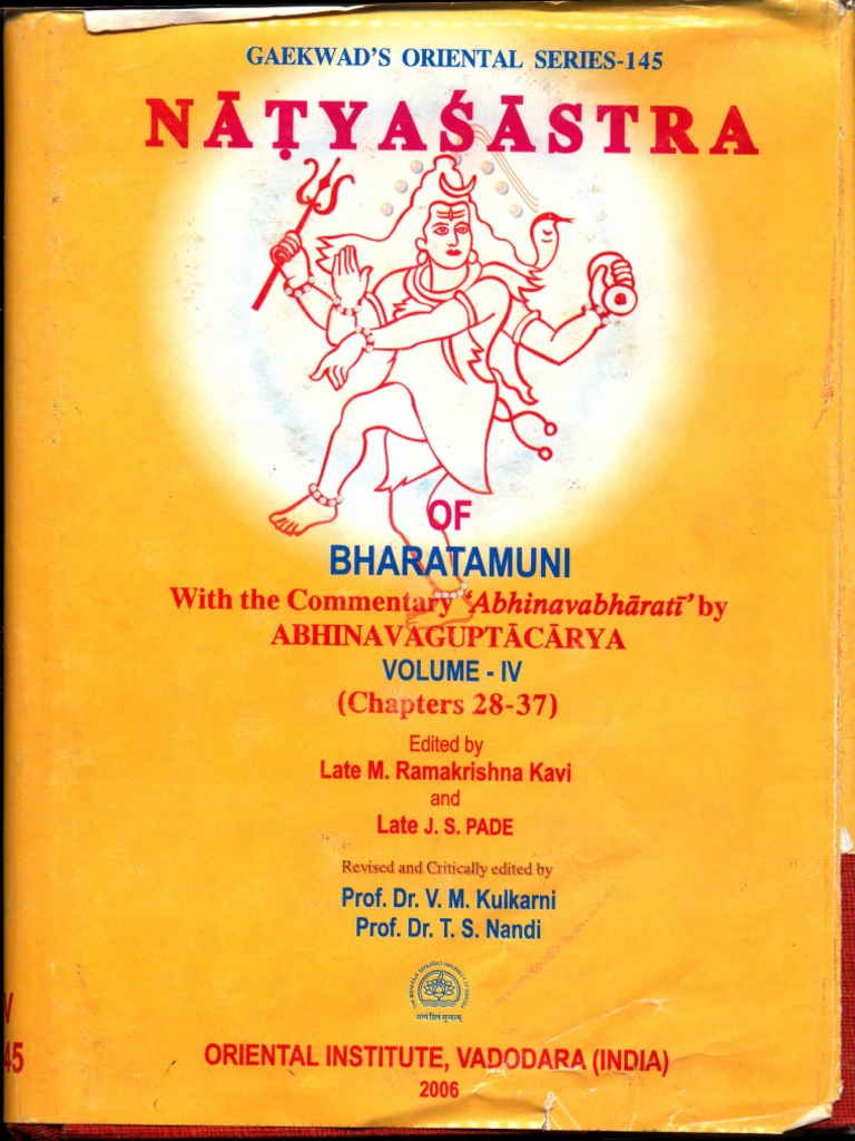 Natya Shastra of Bharatamuni Vol VI - Late M. Ramakrishna Kavi - Part1 PDF