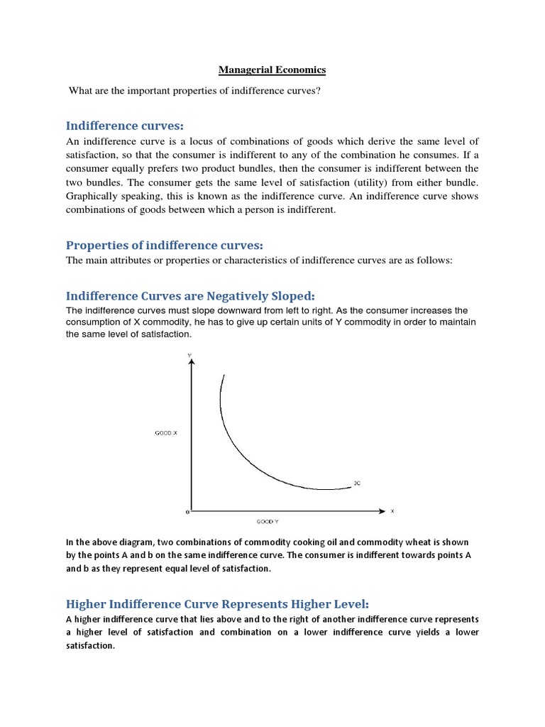 Indifference Curves:: Managerial Economics | PDF | Economic Theories | Economics