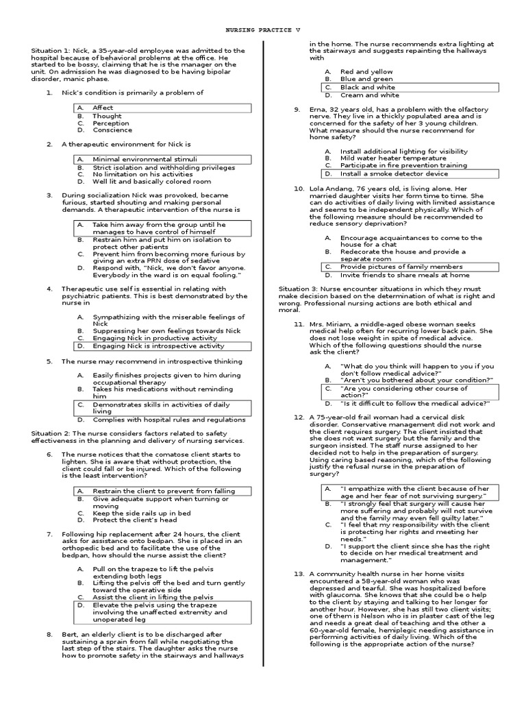 PNLE Nursing Practice 5 Sample Questions | Topical Medication | Nursing