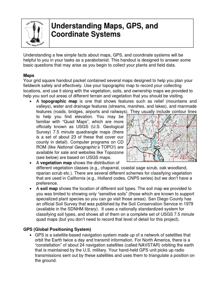 Geospatial GPS Coordinate Systems | PDF | Teaching Methods & Materials ...