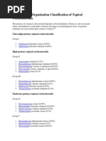 Topical Corticosteroid Potency Chart | PDF