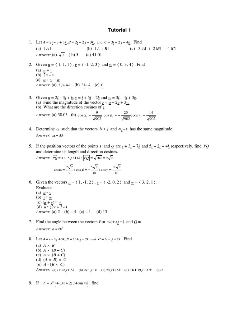 Tutorial 1 | PDF | Manifold | Differential Geometry