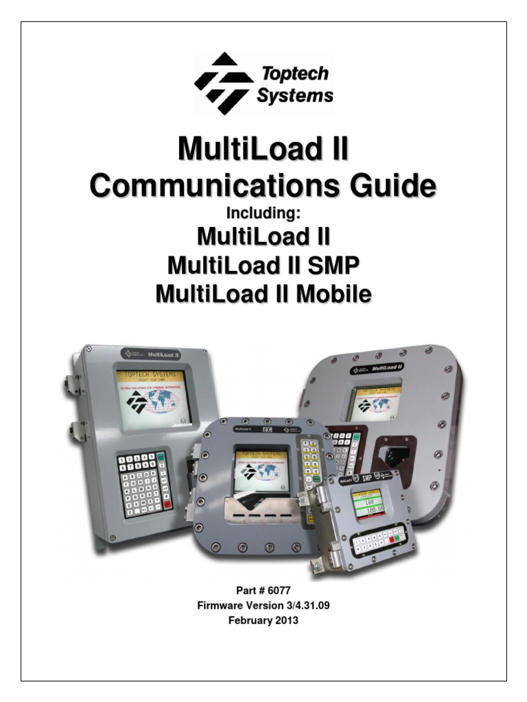 Multiload II Communications Manual - FV - 3!4!31 - 09 | PDF | Integer ...