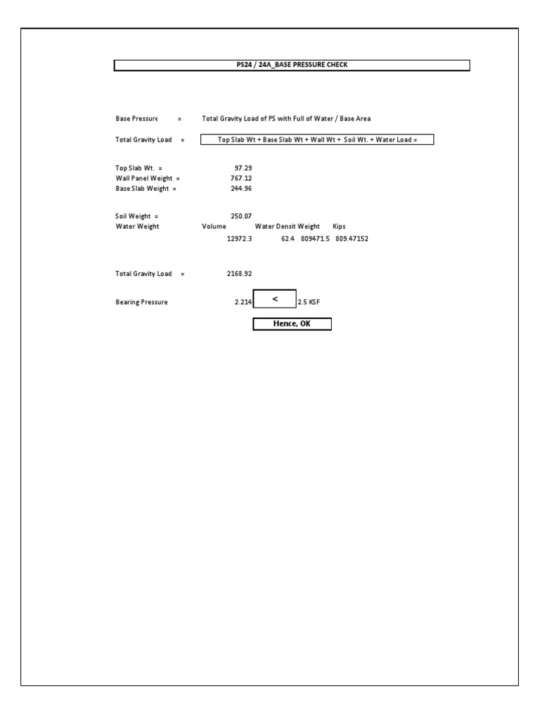 Base Pressure Calculation for PS24 | PDF