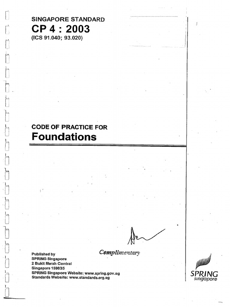 CP4. 2003 Code of Practice For Foundations | PDF