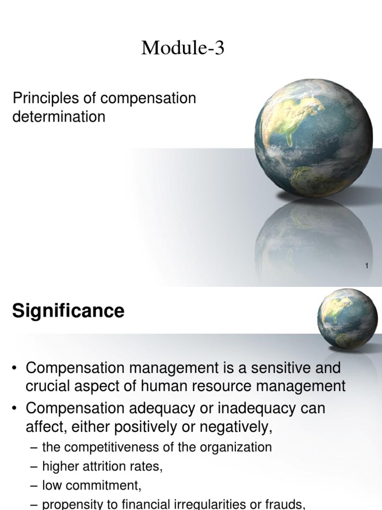Module-3: Principles of Compensation Determination | PDF | Trade Union ...