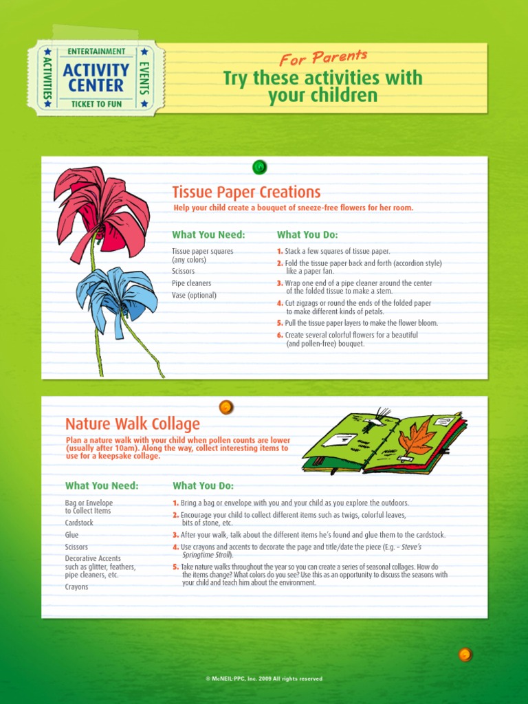 Try These Activities With Your Children: Tissue Paper Creations | PDF ...