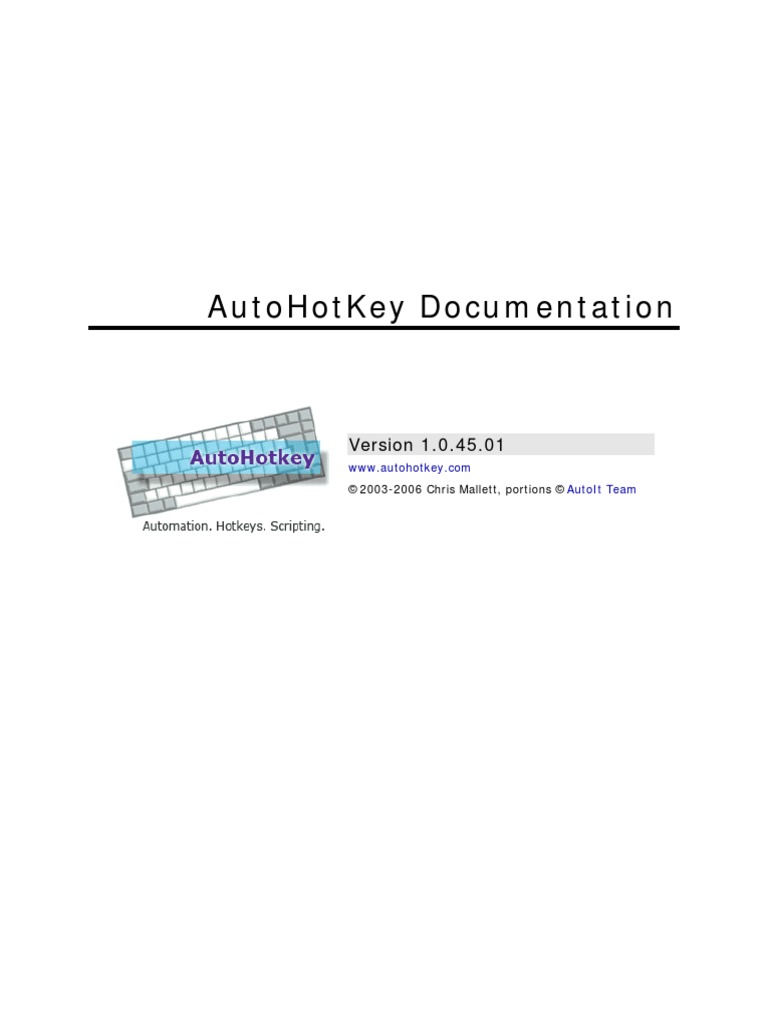 Auto Hot Key | PDF | Technology & Engineering