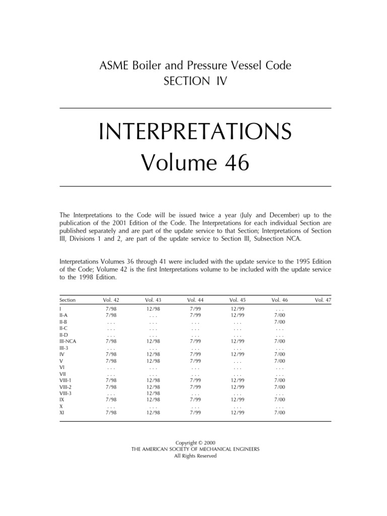 Asme Interpre Sec Iv | PDF | Specification (Technical Standard) | Boiler