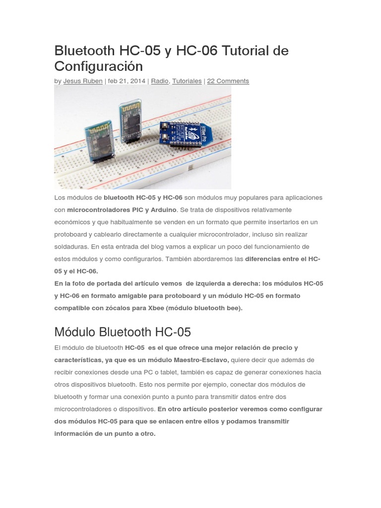 Bluetooth HC-05 PDF | PDF | Arduino | Bluetooth