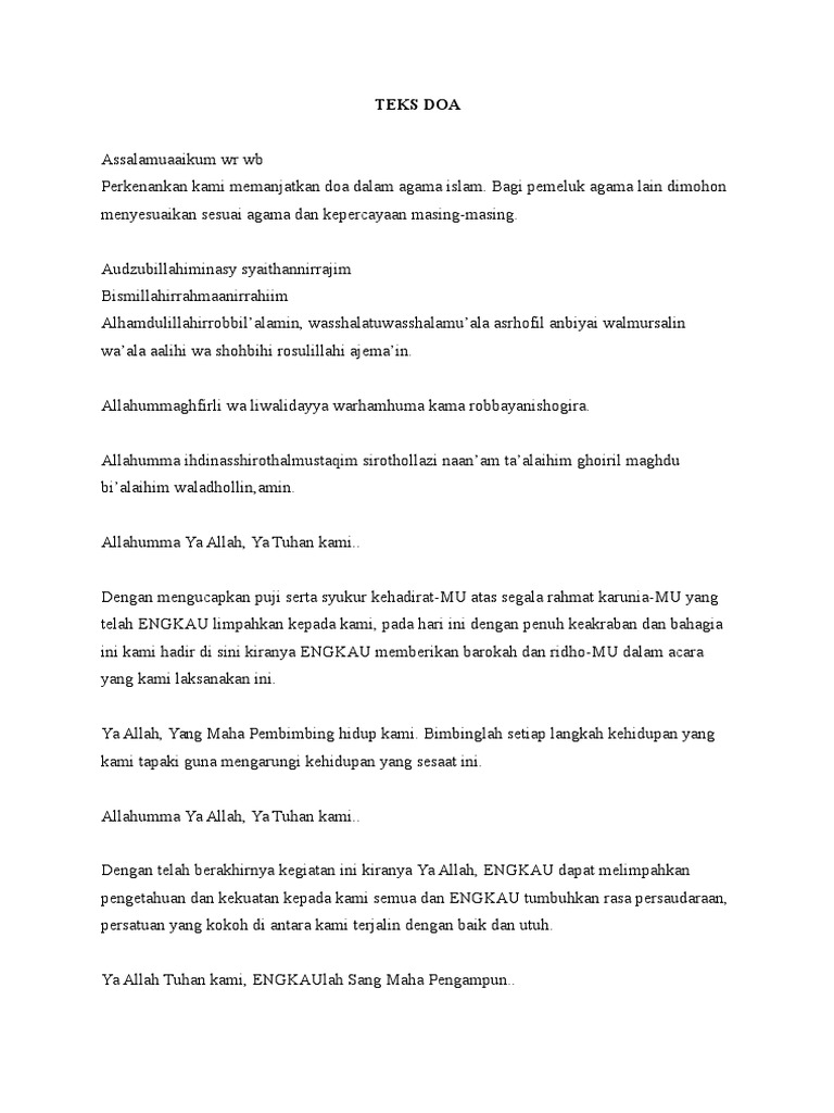 Teks Doa | PDF